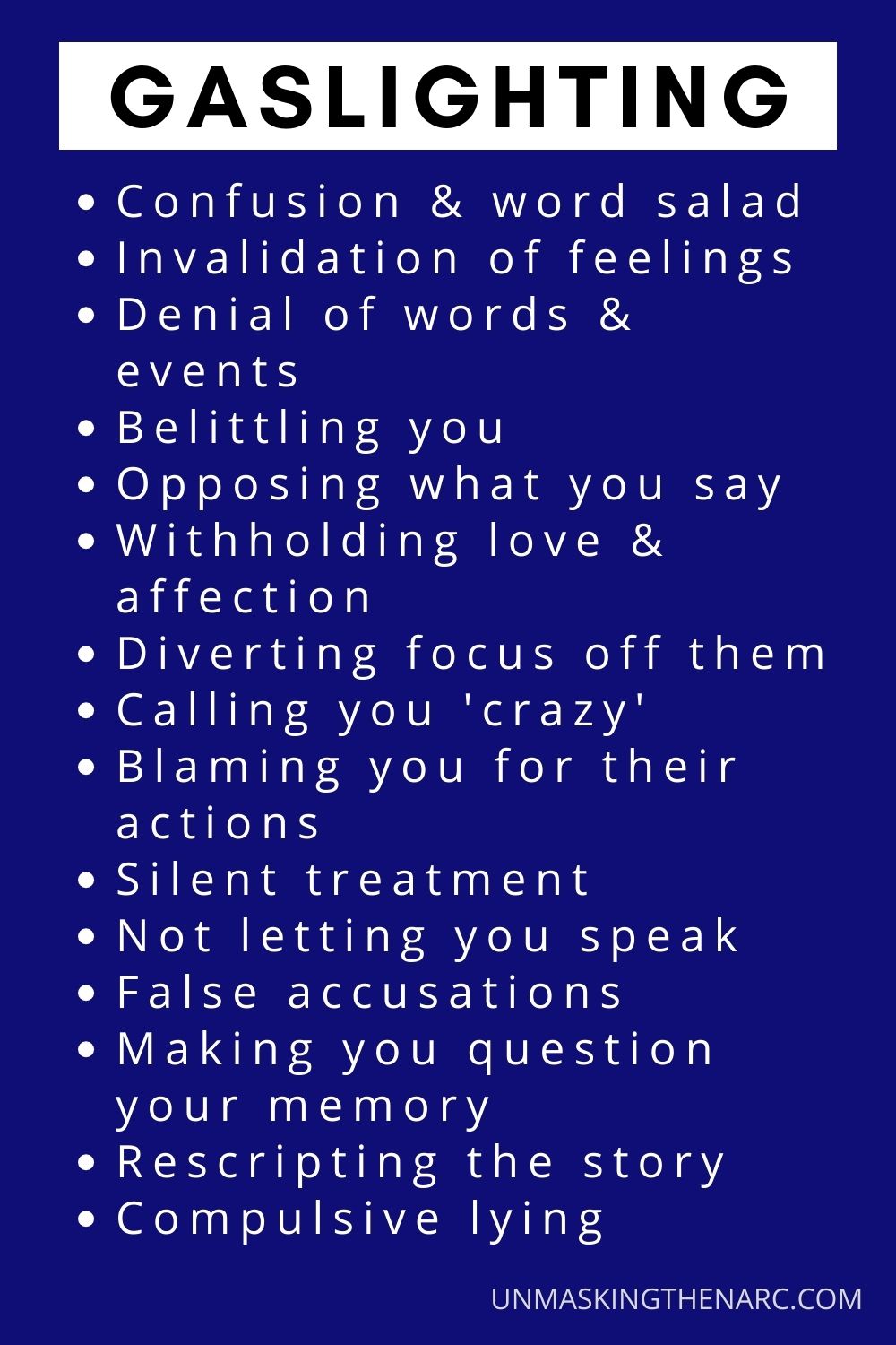 103 Narcissist Gaslighting Phrases & Examples | Unmasking the Narc